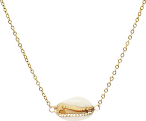city sign Bronze Plated Glamorous shell pendant necklace. Brass Chain ...