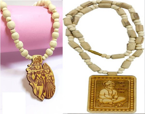 Green Spiritual TULSI MALA WITH RADHA KRISHNA LOCKET, Hanuman ji Sita ...