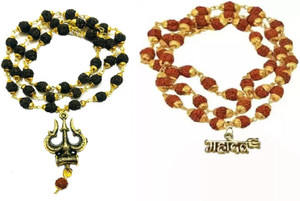 Green Spiritual Religious Lord Shivji Trishul Locket With Puchmukhi ...