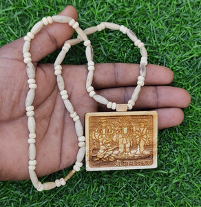 Pappan Shri Ram Darbar Tulsi Mala 100% Tulsi Beads Wood Chain Price in ...