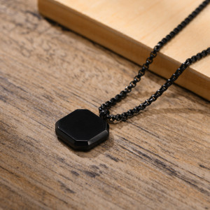 Fashion Frill Black Chains For Men Stylish Locket Black Chain Necklace ...
