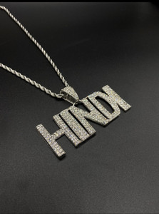 FashionLobby mc stan big hindi pendant with stainless steel chain ...