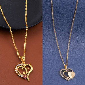 VPCREATION New Stylish Exclusive Heart Shape J Letter Pendant With ...