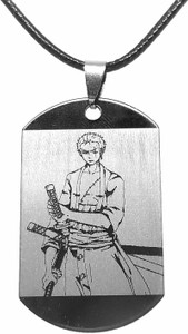 ComicSense Metal One Piece Zoro Dog Tag Necklace and Logo Metal ...