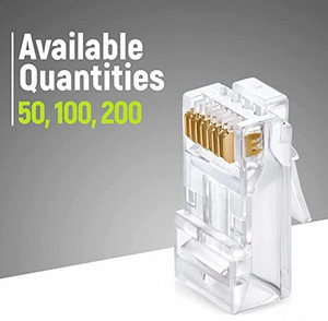 RAREGEAR RJ45 Connector UTP Network Plug for Cat 6 Cat5e Cable Module ...