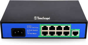 TIMESCOPE 8 port POE switch 8 Ports 100 Mbps Network Switch - TIMESCOPE ...