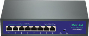 Unicam UC-P1006-2U 6+2 PoE Switch 8 Ports 100 Mbps Fully Managed ...