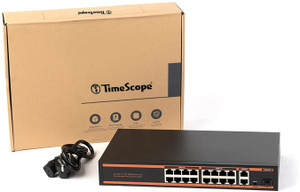 TIMESCOPE 16 and 2 port POE 16 Ports 100 Mbps Network Switch ...