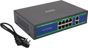 RMX 8 Port POE Swich 10/100 Mbps Uplink POE Swich 8Fe+2Fe Hybrid ...