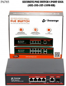 SECUREYE S-4GE-1UG-1UF-150W-NB 5 Ports 1000 Mbps Unmanaged Network ...