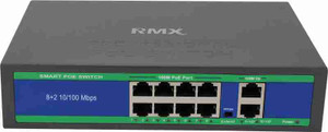 kathiriyas 8 Port POE Swich 10/100 Mbps Uplink POE Swich 8Fe+2Fe Hybrid ...