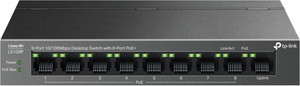 TP-Link LS109P 9-Port 10/100Mbps Desktop Switch with 8-Port PoE+ 9 ...
