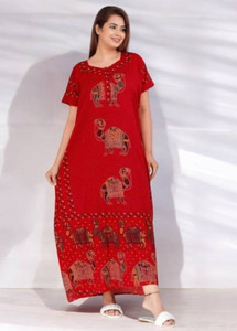 MUDRIKA Women Printed Red Night Suit Set Price in India - Buy MUDRIKA ...