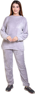 RG BY SS CLOTHING Women Solid Grey Top & Pyjama Set Price in India ...