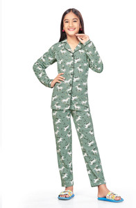 Bloem Girls Printed Green Shirt & Pyjama set Price in India - Buy Bloem ...
