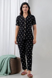 PINGALA Women Printed Black Night Suit Set Price in India - Buy PINGALA ...