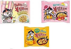 Samyang Buldak Noodle (Cream Carbonara, Carbonara , Chesse )140g pack ...
