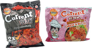 Current 2X Spicy and Cheese & Butter Instant Noodles - 100 gm - Pack of ...