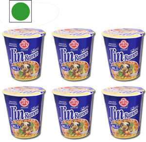 Ottogi Jin Ramen Korean Style Instant Noodles Mild Flavor Cup 65g, Pack ...