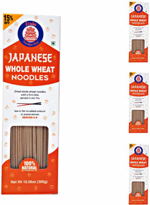 GrainShakti JAPANESE WHOLE WHEAT NOODLES - 4 PACK Instant Noodles ...