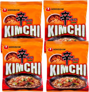 Nongshim Shim Ramyun Kimchi 120gm Pack of 4 Instant Noodles Vegetarian ...