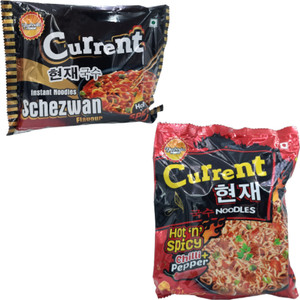 Current Schezwan and Hot & Spicy Instant Noodles - 100 gm - Pack of 2 ...