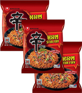 Nongshim Shin Ramyun Stir Fry 131gm Pack of 3 Instant Noodles Non ...