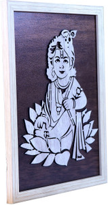 Bal Krishna Photo Frame Wood Wall Hanging Photo Frames Pooja Room Home ...