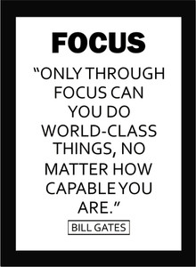 Focus Only Through - Motivational Quote Framed Wall Poster ...