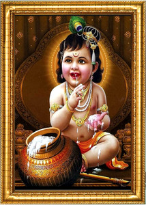 NLINKPRINTS bal roop krishna/bal gopal/baby Child kanha ji/makhan chor ...