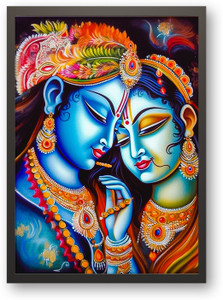 zen good life Embracing Eternity: Radha Krishna Photo Frame, Devotional ...