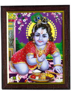 Cherriee Krishna/little Krishna/laddu gopal photo frame for pooja, wall ...