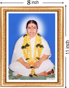 push enterprises KALAVATI AAI (DEVI) 8X11 INCH ACRYLIC GLASS GOLDEN ...