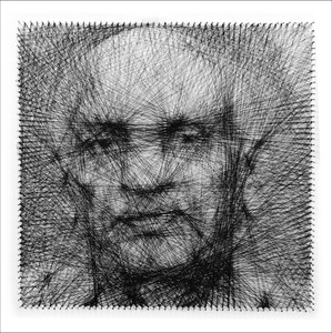 PARAMETRIC Thread Portrait Customized Vallabhbhai Patel (White 24x24 ...