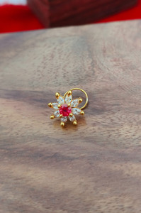 JewelEarth Pearl Gold-plated Plated Alloy Nose Ring Price in India ...