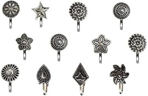 AVIKSHA CREATIONS Silver Plated Alloy Nose Stud Set Price in India ...