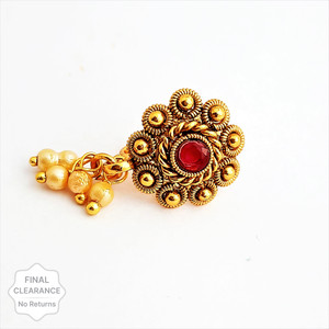 Yash Jewels Emporium Gold-plated Plated Brass Nose Ring Price in India ...