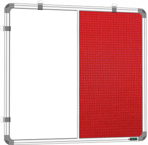 ShelfKing 59x59 CM Premium Non Magnetic Whiteboard & Red Color Notice ...
