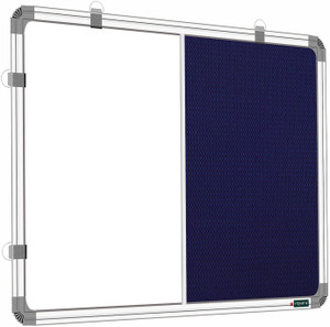 ShelfKing 90x122 CM Premium Non-Magnetic Whiteboard & Blue Color Notice ...