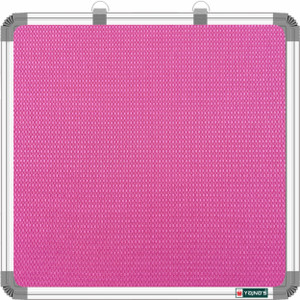 ShelfKing 41x41 CM Premium Material Pink Notice Board/ Pin-up Board ...