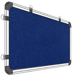 katrik 1.5x2 Ft Blue Notice Board, Pin-up Display Board for Office ...