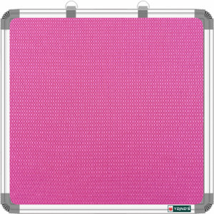 ShelfKing 41x41 CM Premium Material Pink Notice Board / Soft Board For ...