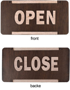 LAKSHMINARAYAN SALES Wooden open/Close Sign Board Office Company Shops ...