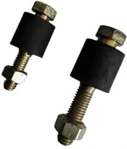 Implemental Nut & Bolt Set Coupling Bolt with Rubber Bush Plain(Pack of ...