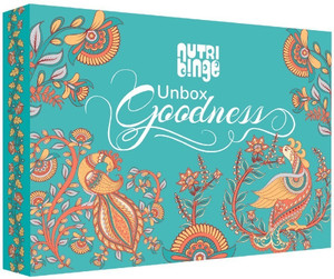 NUTRI BINGE Premium Dry Fruit Gift Box-California Almonds,Black Raisins ...