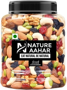 Nature Aahar Mix Dry Fruit | Panchmeva | 500GM | JAR Almonds, Cashews ...