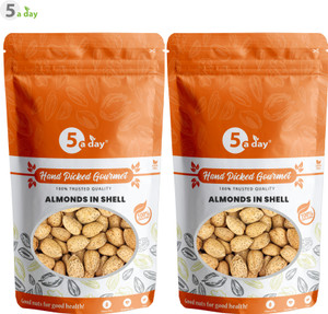 5 A Day Kashmiri Almond With Paper Shell (Kagzi Badaam) 1kg, Almonds ...