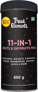 True Elements Dry Fruits Nut Mix Almonds,Raisins, Cashews,Walnut,Flax ...