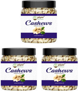 PIYOR Natural Premium Quality Plain Raw Kaju Cashews 450g Combo of 3 ...