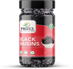 Prizex Black Raisins | Kali Kismis Dry Fruits | Kali Darakh 150 GM ...